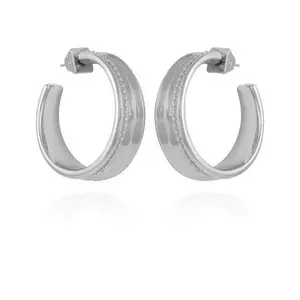 Vince Camuto Intertwined Hoop Earrings - Silver Tone