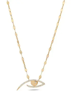 Lana Jewelry 14k Evil Eye Diamond Pendant Necklace