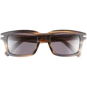 Dior Blacksuit S16I 52mm Rectangular Sunglasses Brown Horn /smoke