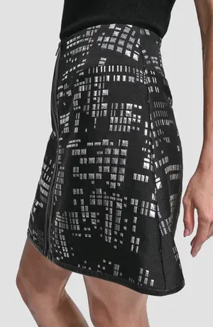 Dkny Abstract Jacquard Mini Skirt