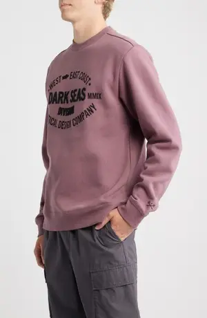 DARK SEAS Waterloo Logo Appliqué Crewneck Sweatshirt