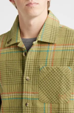 DARK SEAS Blanton Cotton Button-up Shirt - Olive