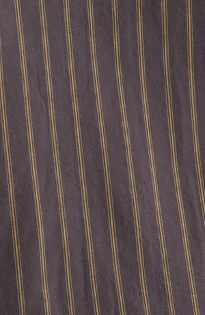 DARK SEAS Kimbro Stripe Cotton Snap-up Western Shirt - Black