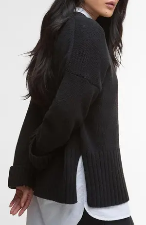 Barbour Sophia Cotton & Wool-blend Tunic Sweater