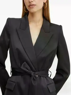 IVY OAK Satin Blazer With Belted Waist
