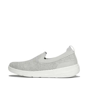 Fitflop Super-q Knit Slip-ons - Arctic Grey/silver