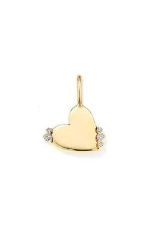 Adina Reyter Diamond Heart Dog Tag Mini Charm