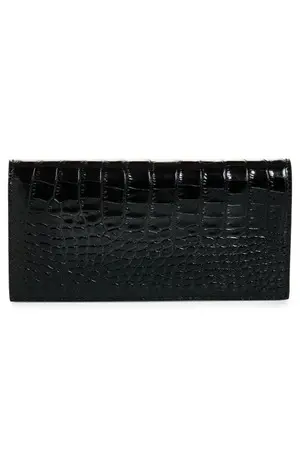 TOM FORD Shiny Croc Embossed Leather Vertical Wallet