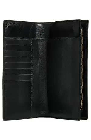 TOM FORD Shiny Croc Embossed Leather Vertical Wallet