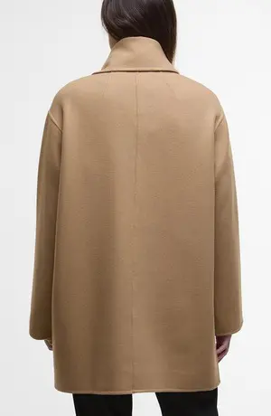 Barbour Clementine Scarf Detail Wool Blend Coat