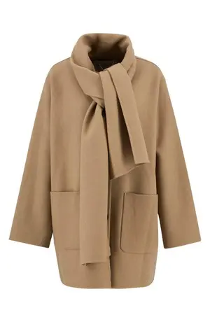 Barbour Clementine Scarf Detail Wool Blend Coat
