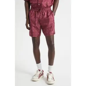 Amiri Ma Quad Silk Bowling Shorts - Wine
