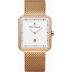 ELTON PEPPLE Modern Norwood Rose Gold Watch - Eggshell White/rose Gold