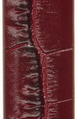 TOM FORD Croc Embossed Patent Leather Skinny Belt