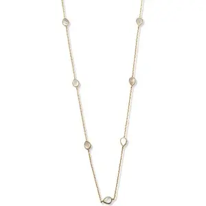 Argento Vivo Mother-of-pearl Teardrop Station Necklace - Gold