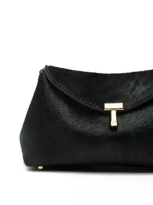 TOTEME T-lock Pony Hair Clutch - Black