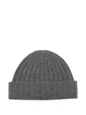 TOTÊME Ribbed Cashmere Beanie - Grey