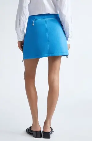 Sandy Liang Polar Fleece Miniskirt - Blue