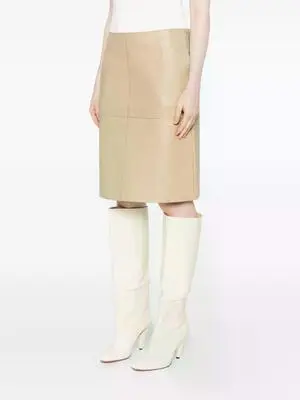 TOTEME Paneled Leather Skirt