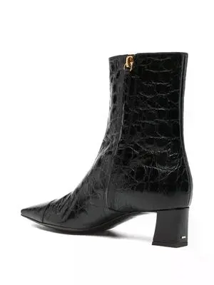 GIUSEPPE ZANOTTI Crocodile-effect Block-heel Boots