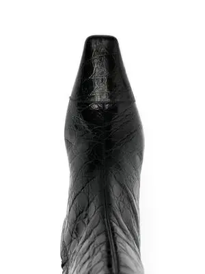 GIUSEPPE ZANOTTI Crocodile-effect Block-heel Boots
