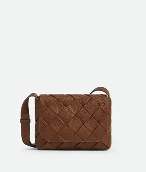 BOTTEGA  VENETA Grained Intreccio Leather Diago Bag