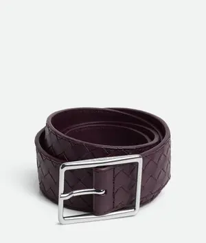BOTTEGA  VENETA Bottega Veneta Intrecciato Piccolo Belt - Dark Barolo