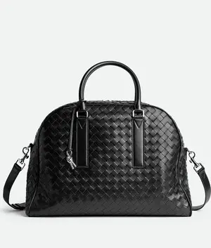 BOTTEGA  VENETA Intrecciato Leather Briefcase - Black