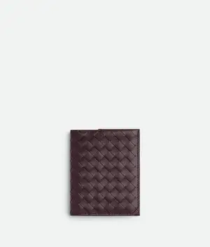 Bottega Veneta Intrecciato Piccolo Flap Card Case - Dark Barolo