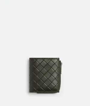 BOTTEGA  VENETA Intrecciato Stamp Bi-fold Wallet - Camping