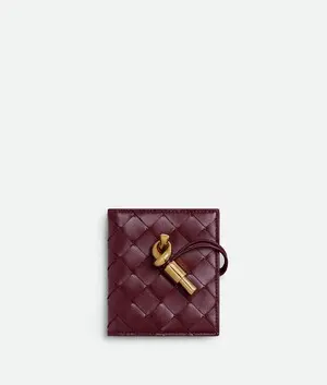 BOTTEGA  VENETA Andiamo Flap Card Case - Barolo
