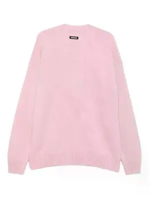 MSGM Rose-embellished Buttoned Cardigan