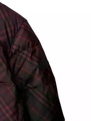 Burberry Check Puffer Jacket - Red