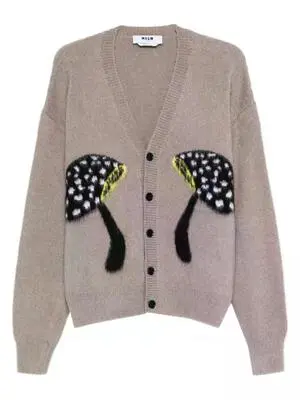 MSGM Mushroom-embellished Cardigan