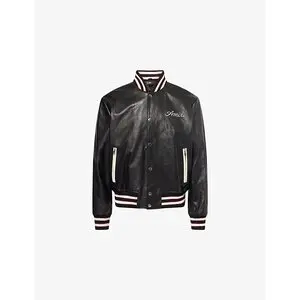 Amiri Leather Varsity Jacket