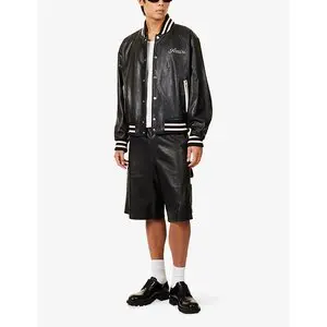 Amiri Leather Varsity Jacket