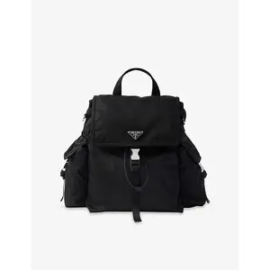 Prada Re-nylon Explore Woven Backpack - Black