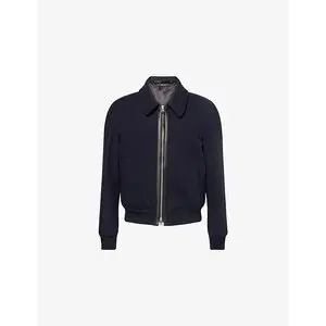 TOM FORD Pointed-collar Twill Wool Jacket