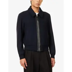 TOM FORD Pointed-collar Twill Wool Jacket
