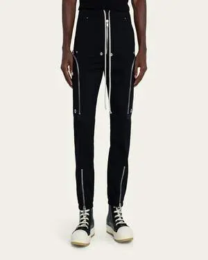 Rick Owens Zipped Wool Drawstring Pants