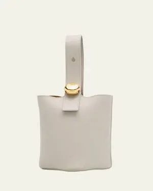 Loewe Pebble Mini Bucket Bag - Shell Grey