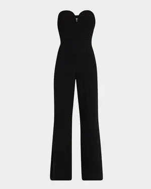 SANS FAFF Strapless Sweetheart Jumpsuit - Black