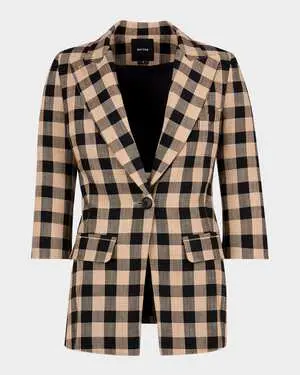 Smythe Checked Longline Blazer
