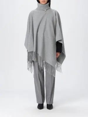 Fabiana Filippi Cape With Fringe - Grey