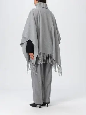 Fabiana Filippi Cape With Fringe - Grey
