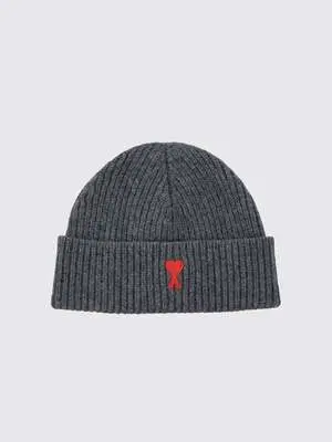 AMI Paris Wool-blend Beanie - Grey