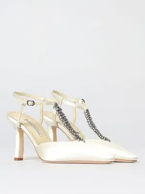 Manolo Blahnik Pointed Toe Pump With T-bar Strap