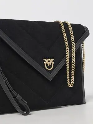 Pinko Quilted Clutch With Chain Strap - Black