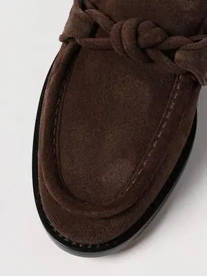 Bottega Veneta Suede Loafers With Knot Detailing - Brown