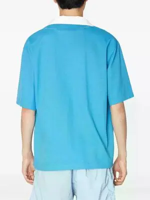 Kolor Contrast-collar Short-sleeve Polo Shirt